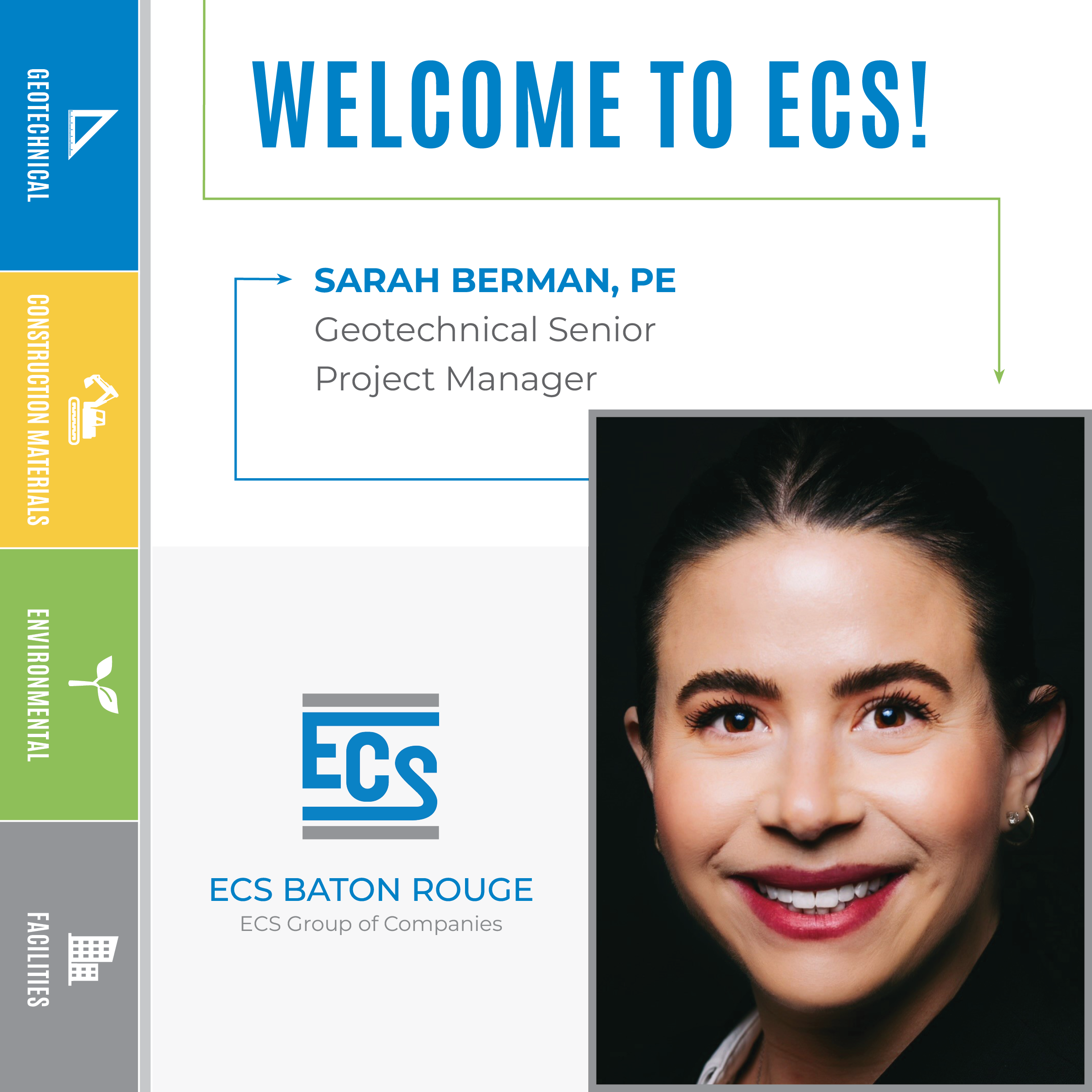 Sarah Berman Joins ECS As Senior Geotechnical Engineer